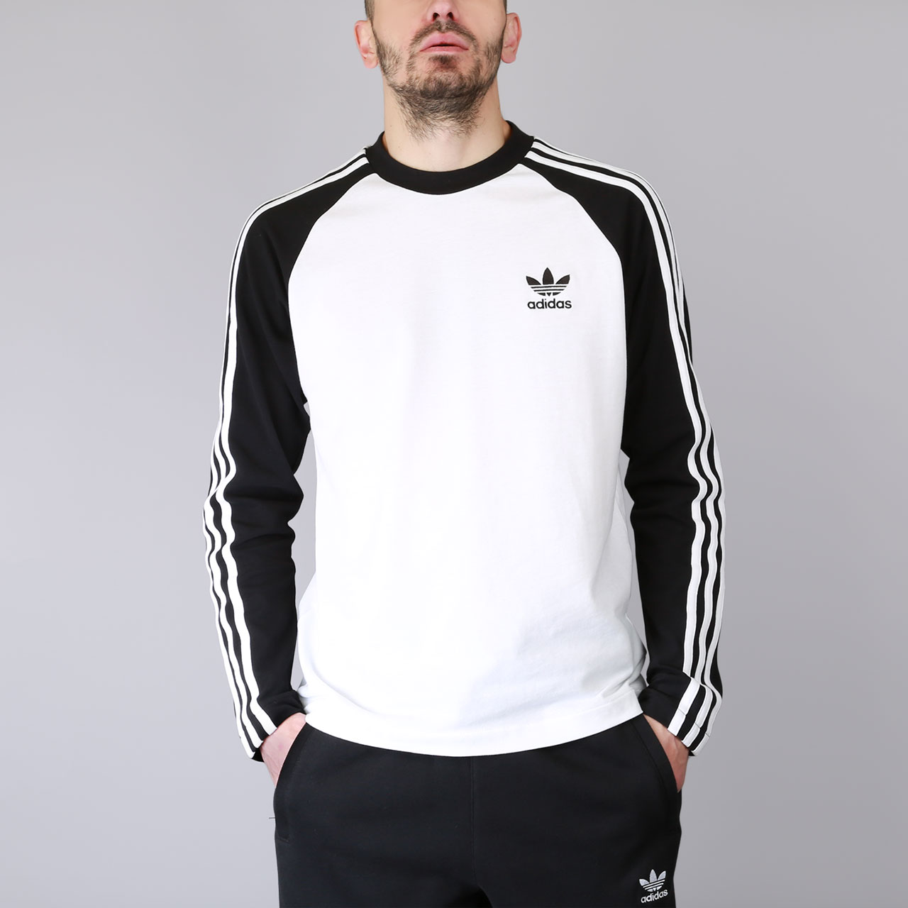 Мужской лонгслив adidas Originals 3-Stripes LS T (CW1228) - купить ...